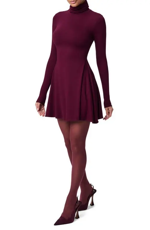 Naked Wardrobe Long-sleeve Mini Dress - Dark Plum