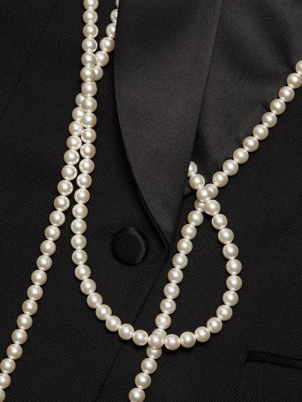 Moschino Pearl Necklace Wool-blend Jacket
