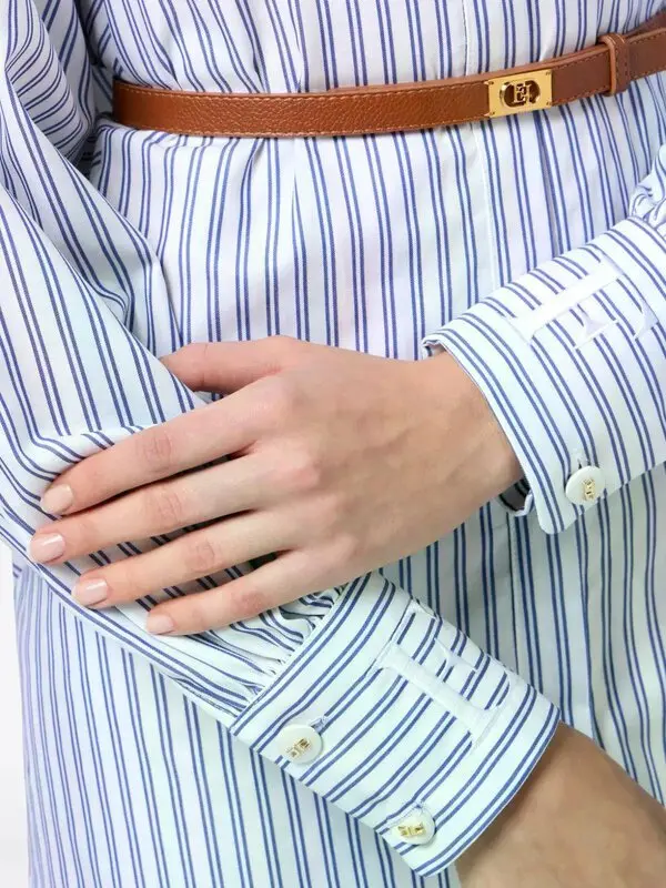 Elisabetta Franchi Striped Shirt Dress