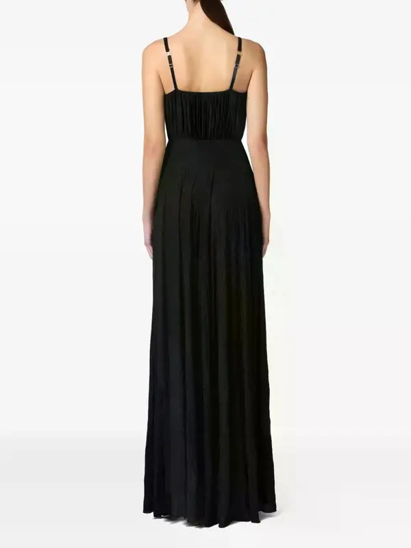 Elisabetta Franchi Floral-appliqué Detailing Dress - Black