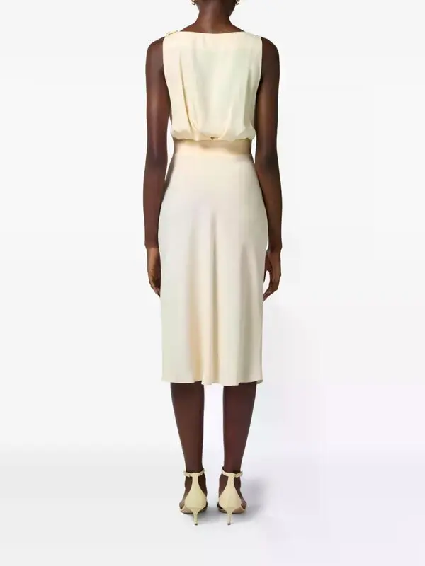 Elisabetta Franchi Corset Detailing Dress - Neutrals