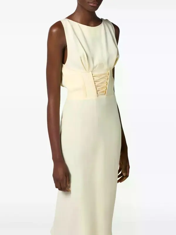 Elisabetta Franchi Corset Detailing Dress - Neutrals