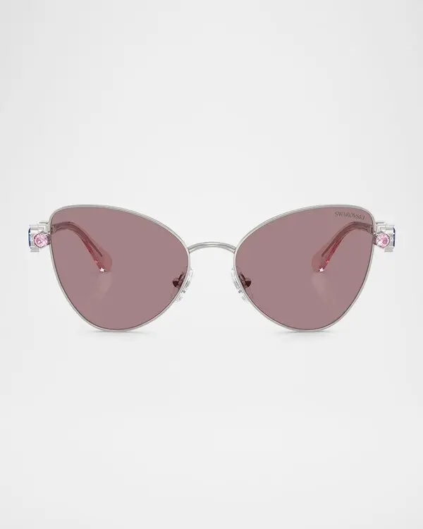 SWAROVSKI Butterfly Sunglasses - Silver