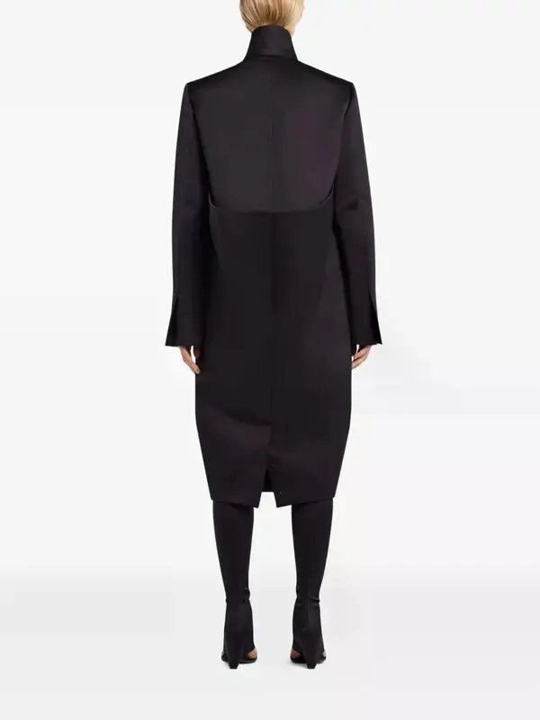 COURREGES Satin-finish Coat - Black