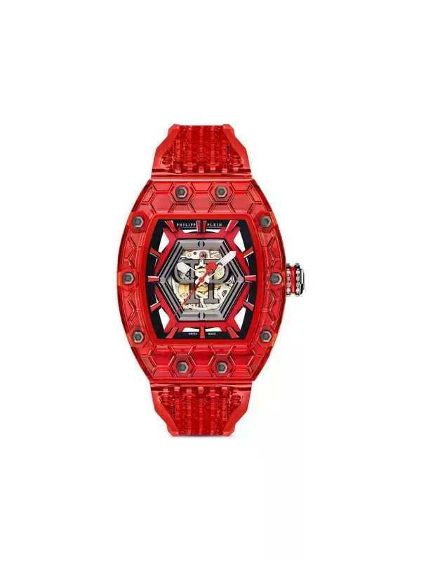 Philipp Plein 55mm Automatic Watch - Red