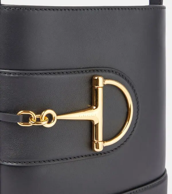 Gucci 73 Mini Leather Bucket Bag - Black | Editorialist