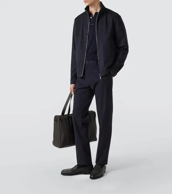 Zegna Cotton-blend Straight Trousers