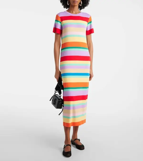 Rixo Striped Maxi Dress