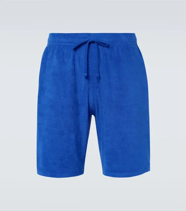 Vilebrequin Cotton-blend Terry Bermuda Shorts - Blue