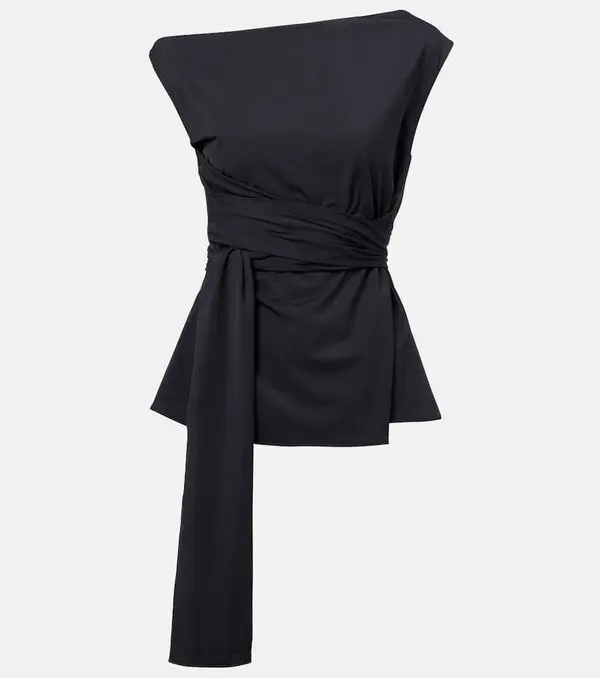 RÓHE Ruched Top - Black