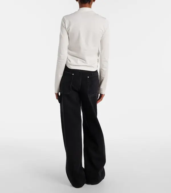 COURREGES Courrèges Cropped Cotton Shirt - White