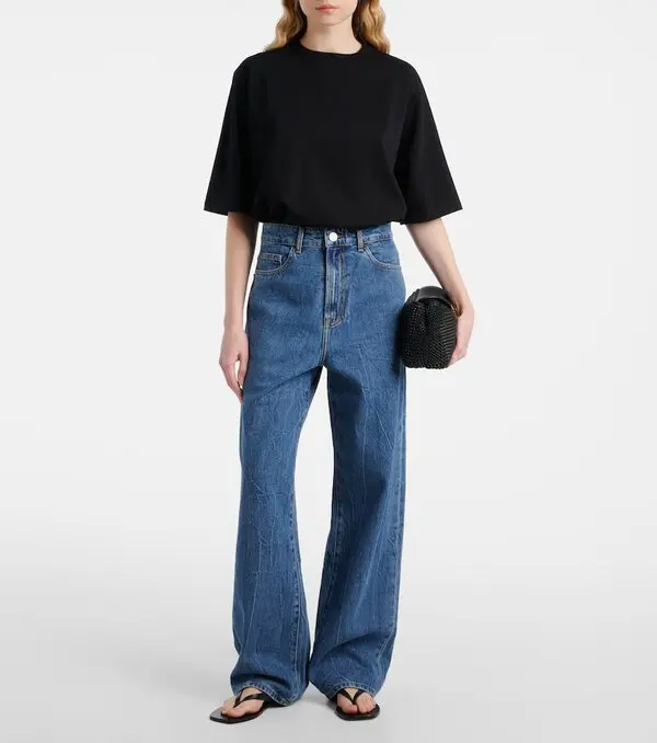 RÓHE Cotton Jersey T-shirt - Black