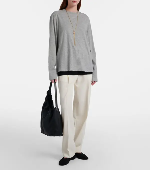 RÓHE Cotton Jersey T-shirt - Grey