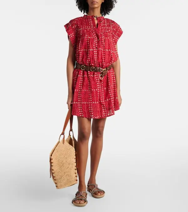 MARANT ETOILE Leazali Printed Cotton Minidress