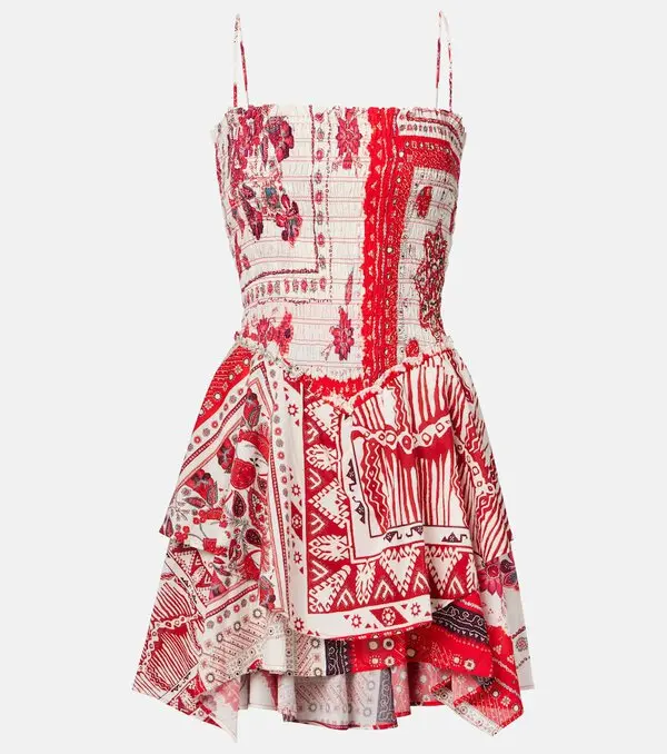 MARANT ETOILE Anka Printed Minidress - Red