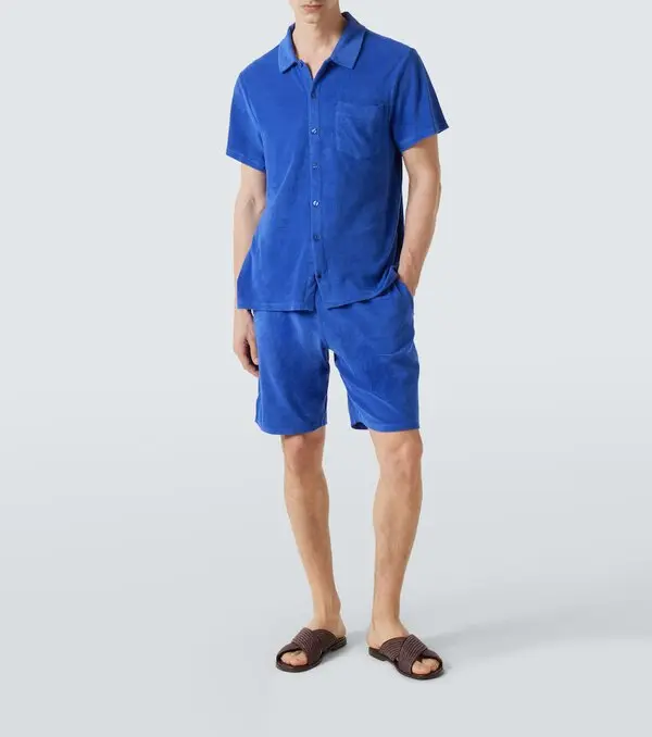 Vilebrequin Cotton-blend Terry Bowling Shirt - Blue