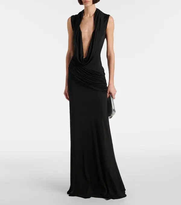 David Koma Draped Gown