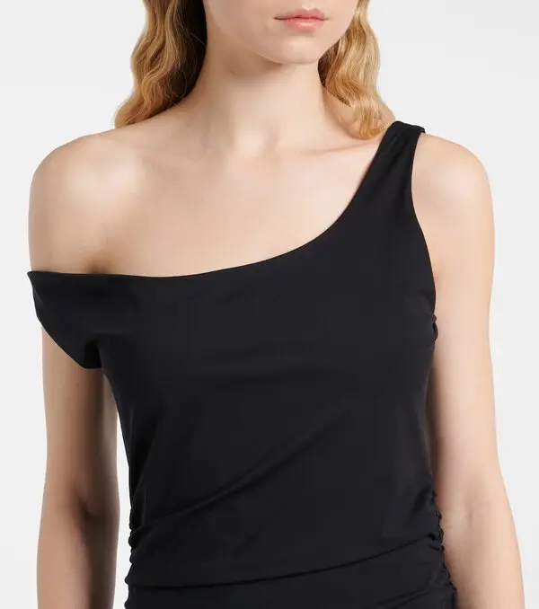 RÓHE One-shoulder Plissé Maxi Dress
