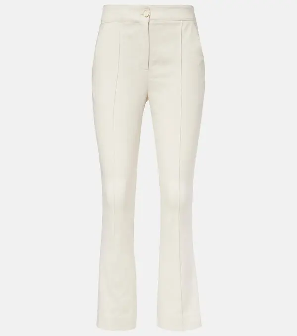 Veronica Beard Kimra Cropped Straight Pants - White