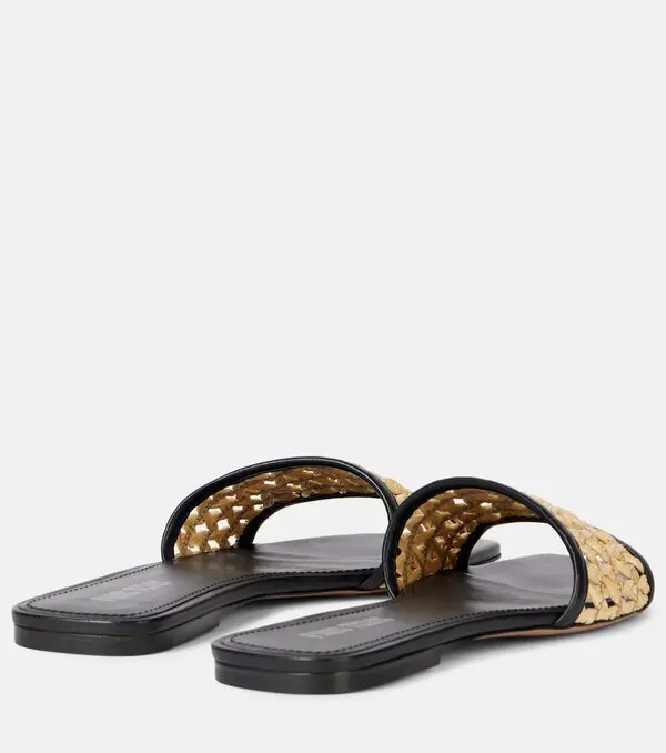 Paris Texas Ava 50 Leather-trimmed Mules