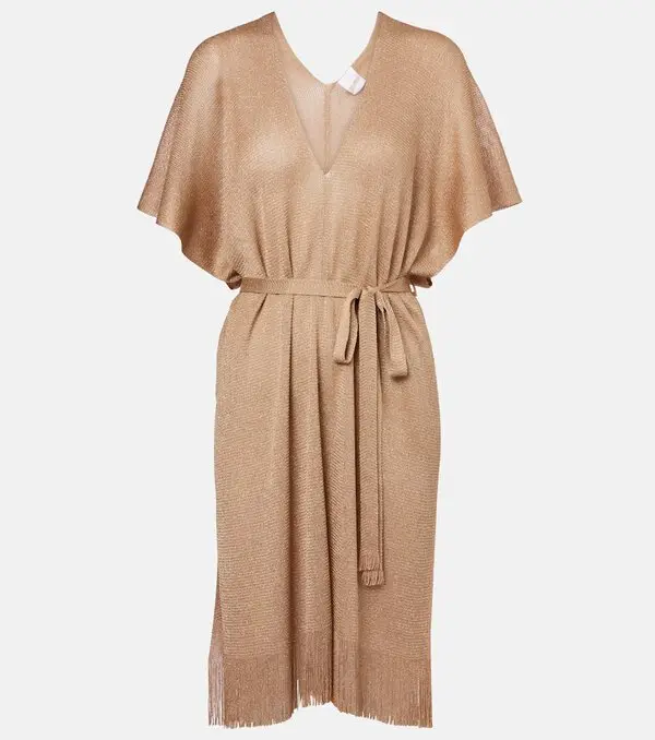 Max Mara Donnola Fringed Beach Cover-up - Brown