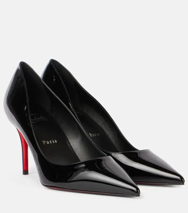 CHRISTIAN LOUBOUTIN Miss Z 80 Patent Leather Pumps - Black