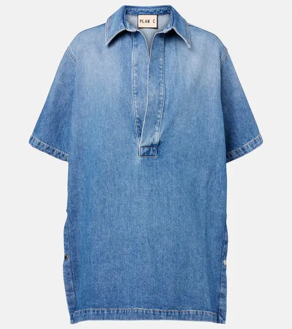 Plan C Oversized Denim Shirt