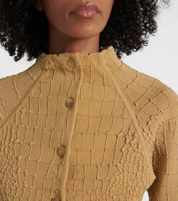 Jacquemus Scala Croc-effect Cardigan - Beige