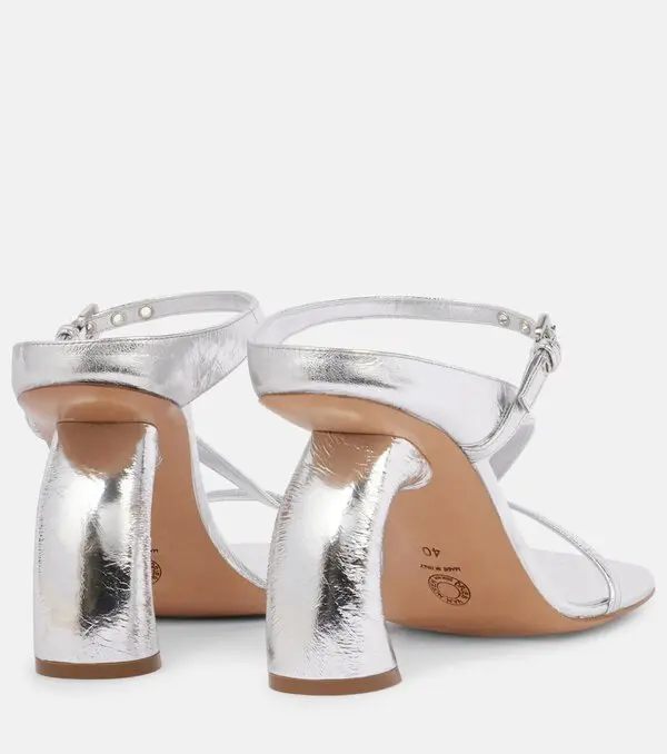 Dries Van Noten Metallic Patent Leather Mules