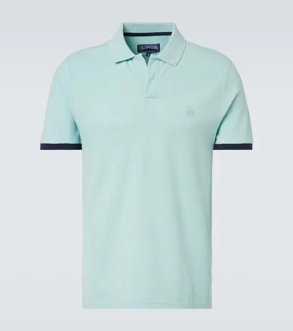 Vilebrequin Cotton Piqué Polo Shirt - Blue