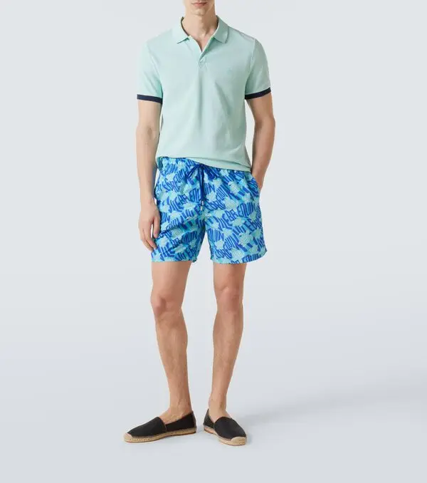 Vilebrequin Cotton Piqué Polo Shirt - Blue