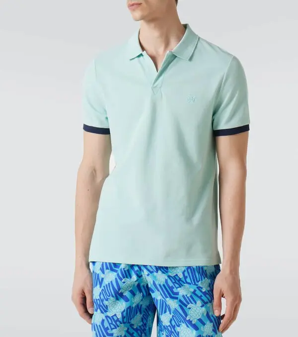Vilebrequin Cotton Piqué Polo Shirt - Blue