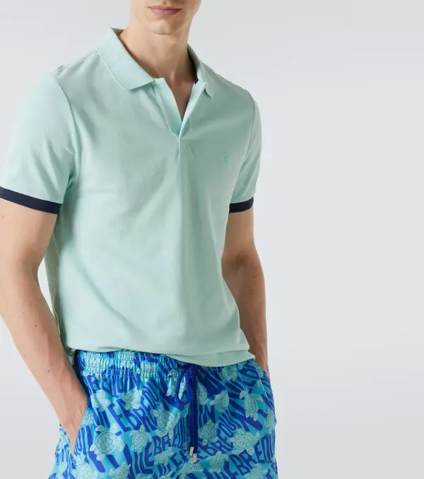 Vilebrequin Cotton Piqué Polo Shirt - Blue