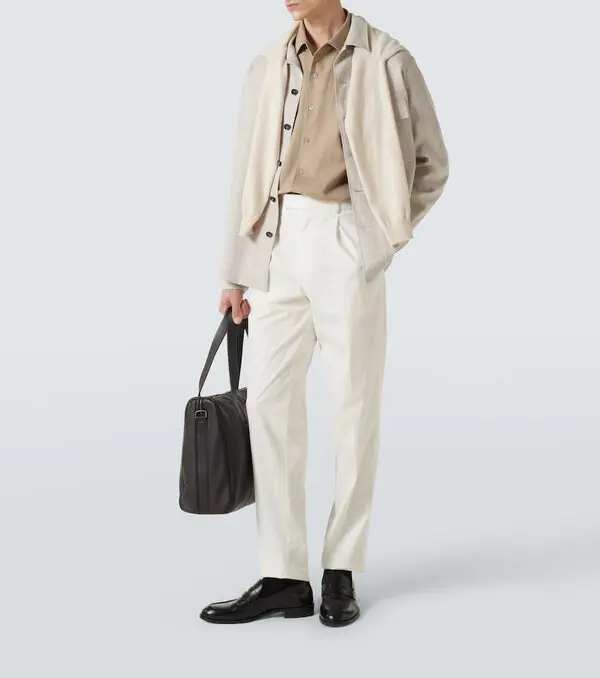 Zegna Cotton And Wool Denim Shirt
