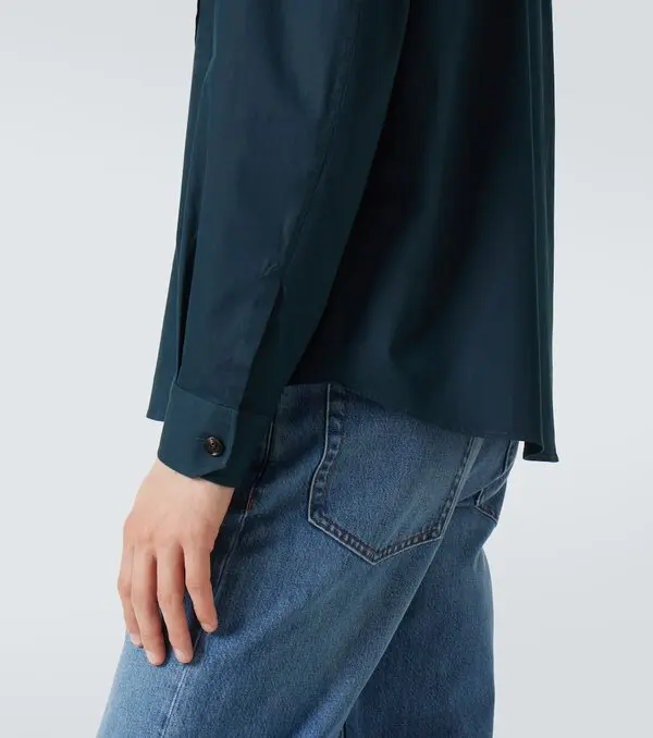 Zegna Cotton-blend Overshirt - Blue