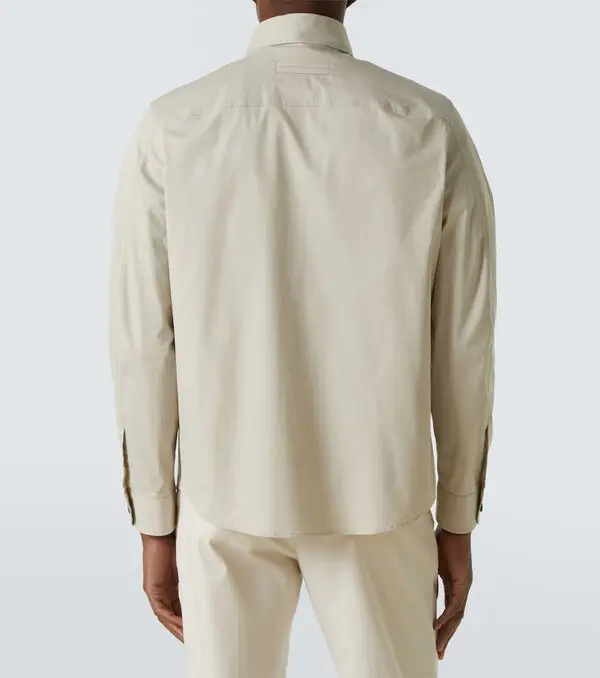 Zegna Cotton-blend Overshirt - White