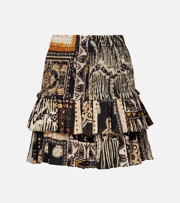 MARANT ETOILE Naomi Printed Miniskirt - Black