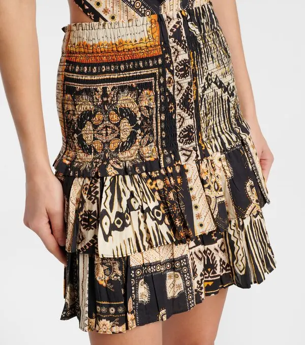MARANT ETOILE Naomi Printed Miniskirt - Black