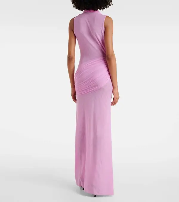 David Koma Semi-sheer Gown - Pink