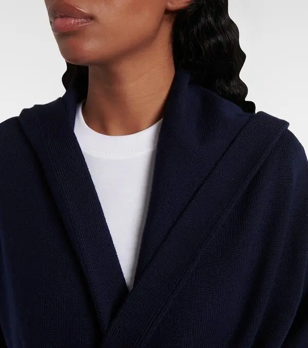 Alaïa Virgin Wool Hooded Cardigan