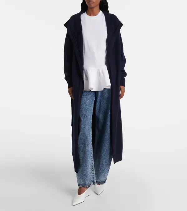 Alaïa Virgin Wool Hooded Cardigan