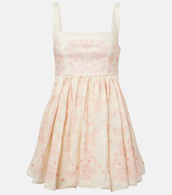Agua Bendita Hierbabuena Floritura Minidress - Pink