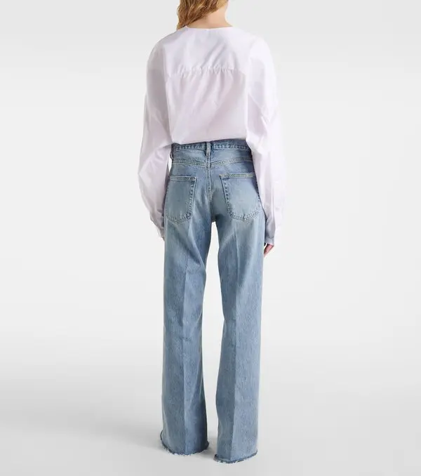 FRAME The Lax High-rise Flared Jeans - Black