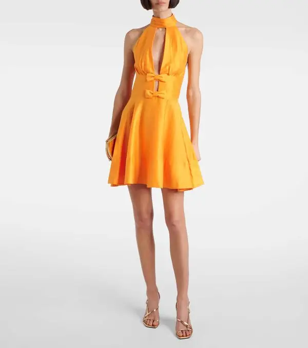 Rebecca Vallance Cera Cutout Halterneck Minidress