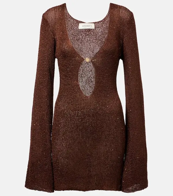 BANANHOT Rey Sequined Minidress - Brown