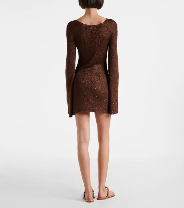 BANANHOT Rey Sequined Minidress - Brown