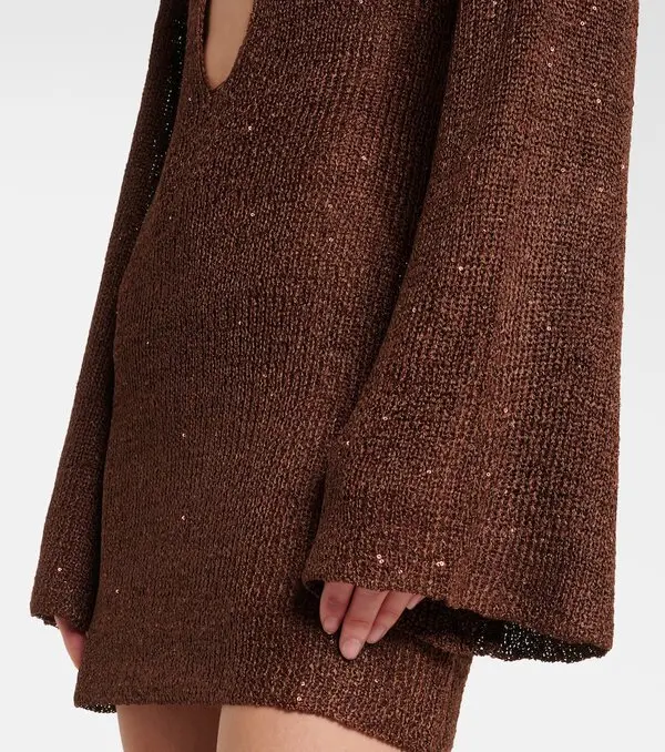 BANANHOT Rey Sequined Minidress - Brown