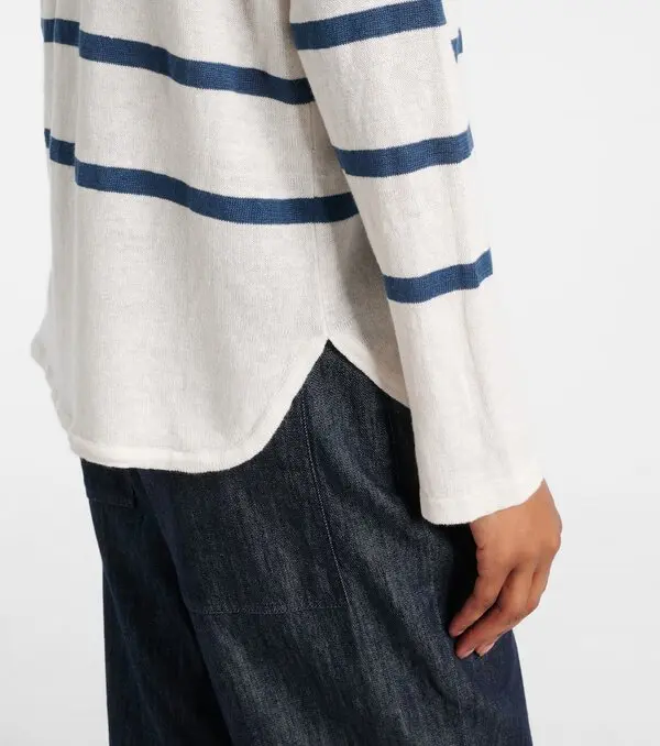 Max Mara Ombre Color Block Linen Sweater