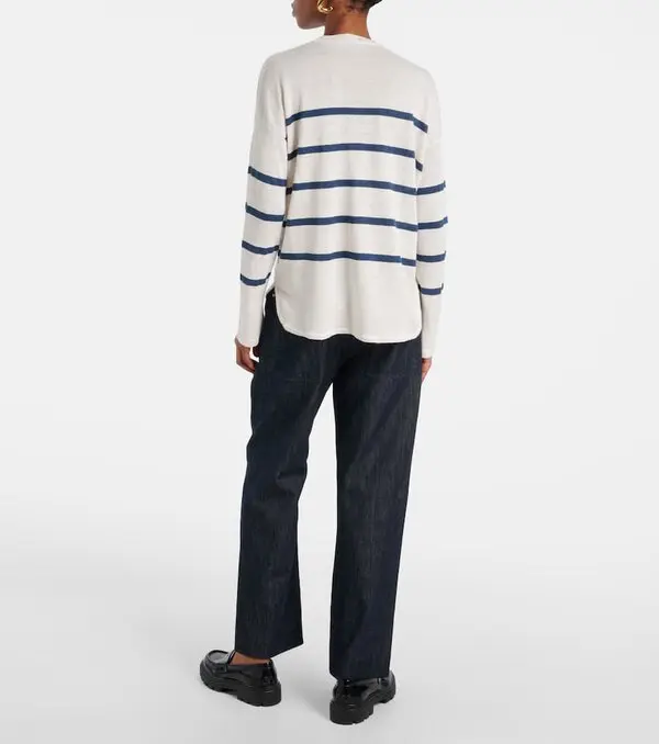 Max Mara Ombre Color Block Linen Sweater