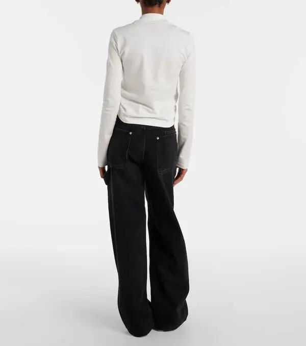 COURREGES Cropped Cotton Shirt